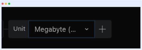 Middleware Dashboard Metric Unit Customization