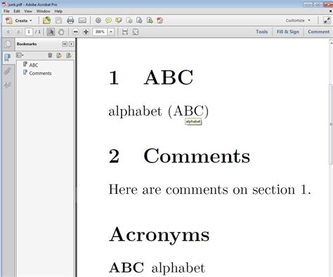 Pdfcomment How To Avoid Hyperlinks With Usepackage Tooltip Acro