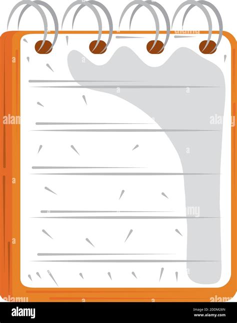 Back To School Notepad With Spiral And Lines Education Vector Illustration Stock Vector Image