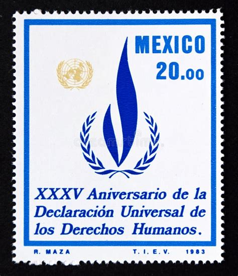 Postage Stamp Mexico 1983 Logo Of The Universal Declaration Of Human