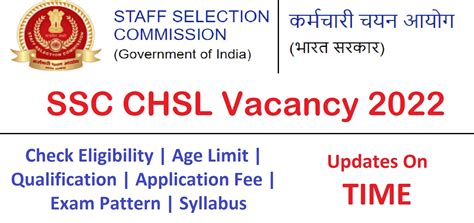 Ssc Chsl Recruitment 2023 Notification Out For Ssc Chsl Online Form