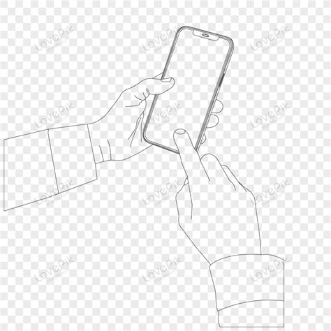 한 선 그리기 손을 잡고 전화