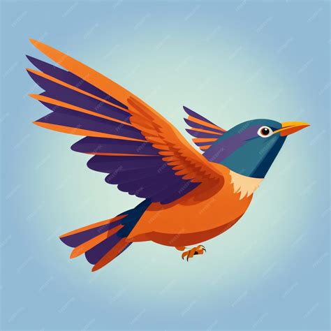 Premium Ai Image Animation Style Vector Illustration Of Bird Flat