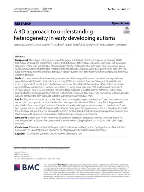 A 3d Approach To Understanding Pdf Autism Dna Microarray