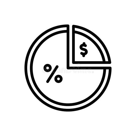 Black Line Icon For Ratio Proportion And Fraction Stock Illustration