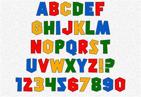 Printable Super Mario Letters