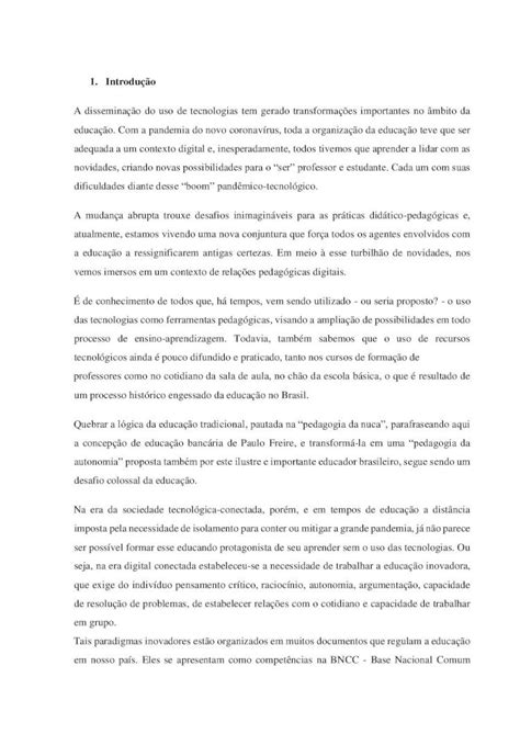 PDF 1 Introdução Unicamp 3 Sala de aula invertida A sala de aula invertida também