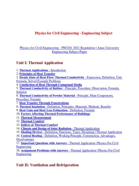 Physics For Civil Engineering Pdf Ceramics Air Conditioning