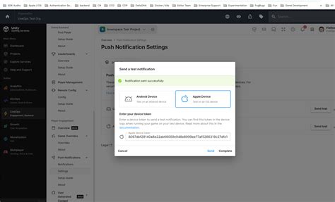 Ios Exception Failed To Register The Device For Remote Notifications Unity Services