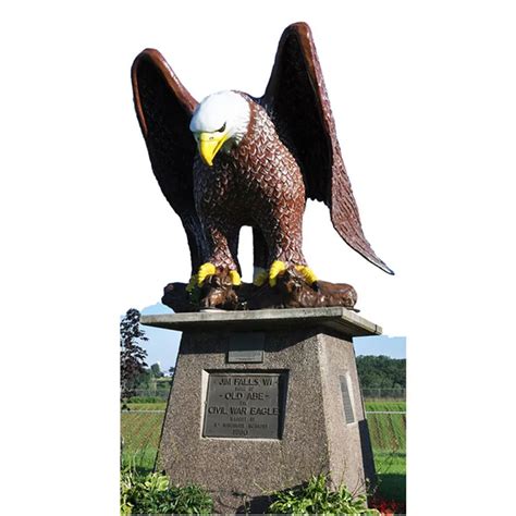 Outdoor Garden Large Fiberglass Eagle Statue Artistic And Durable