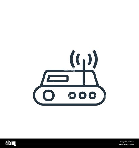 Router Outline Vector Icon Thin Line Black Router Icon Flat Vector Simple Element Illustration