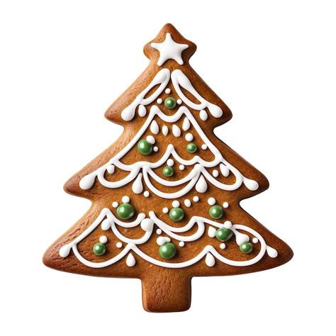 Premium Photo Closeup Of Christmas Gingerbread Tree Isolated On