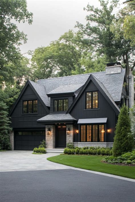 54 Most Elegant Black Home Exteriors Youll Fall For