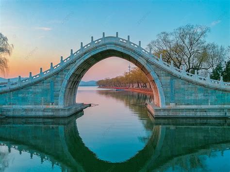 Chinese Style Ancient Architecture Bridge Cave Summer Palace Bridge