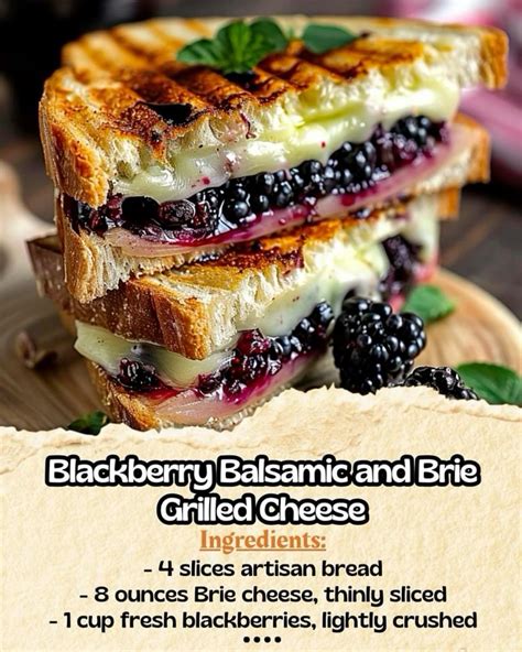 Blackberry Balsamic And Brie Grilled Cheese Artofit