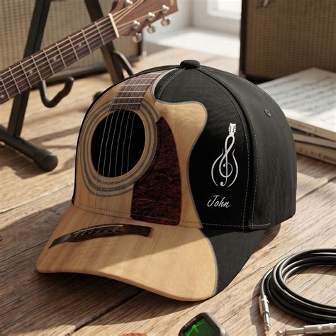 Custom Name T For Guitarist Guitar Lover Personalized Cap Macorner