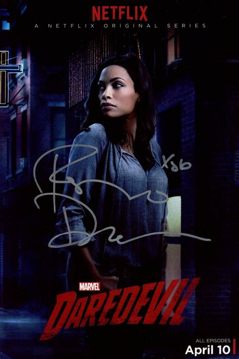Rosario Dawson Marvels Daredevil 8x12 Signed Photo Jsa Certified Auto