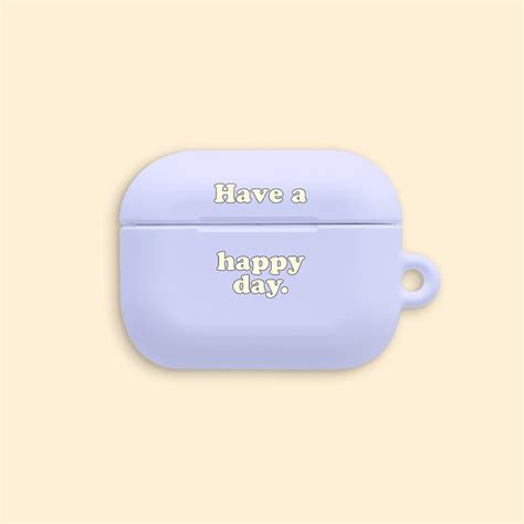 168cm케이스 블루투스 케이스 해피데이 퍼플 투명 하드 이어폰 에어팟 1세대 2세대 3세대 에어팟프로 에어팟프로2 블루투스 갤럭시 버즈fe 버즈2 버즈라이브 버즈