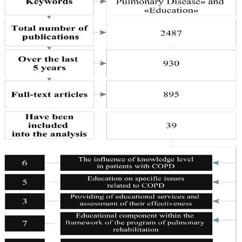 the phases of screening approach and the number of articles included at