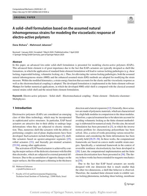 A Solidshell Formulation Based On The Assumed Natural Inhomogeneous Strains For Modeling The