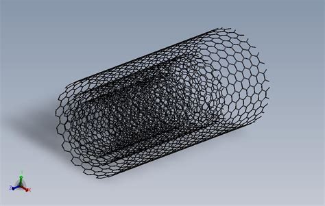 多壁碳纳米管 tube SOLIDWORKS 2013 模型图纸免费下载 懒石网