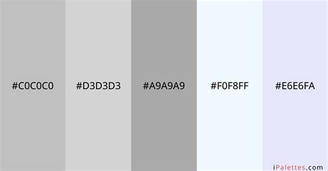 Moonlight Color Palette And Colors C0c0c0 D3d3d3 A9a9a9 F0f8ff