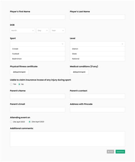 Sports Registration Form Template 11 Tips And Tricks