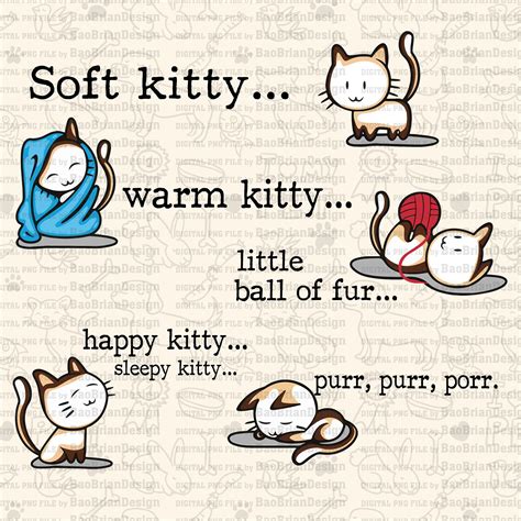 Soft Kitty Warm Kitty Little Ball Of Fur Happy Kitty Sleepy Kitty Png