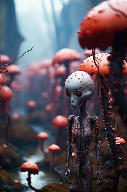 Premium AI Image A Robot In A Forest