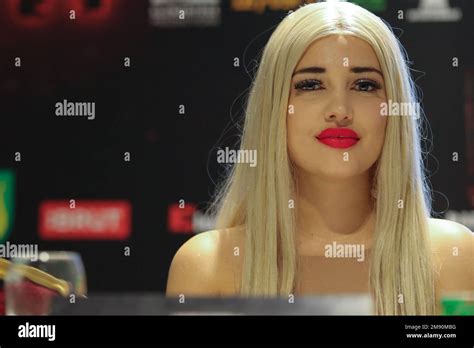 Actress Monique Bartnik During Press Conference On The Occasion Of The Filming Of The Movie