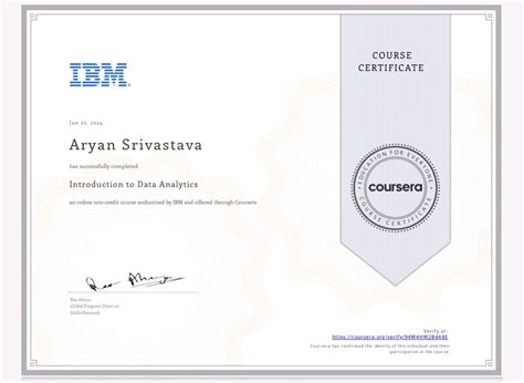 Aryan Srivastava On Linkedin Coursera Ibm Dataanalytics