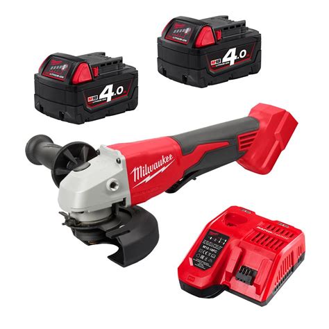 Milwaukee M18blsag125xpd402c 18v 40ah Li Ion Cordless Brushless 125mm
