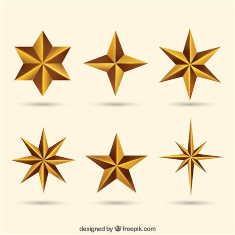 Pack De Estrellas Decorativas Vector Premium