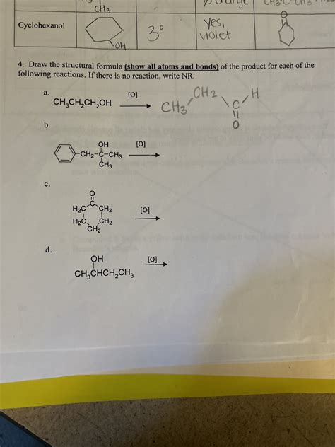 Solved 4 Draw The Structural Formula Show All Atoms And