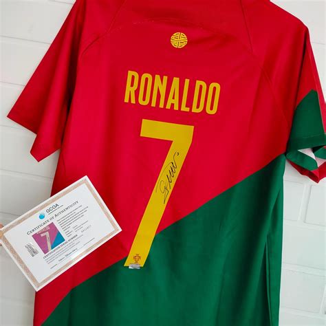 Cristiano Ronaldo Cr7 Signed Autographed 2022 Portugal Soccer Jersey