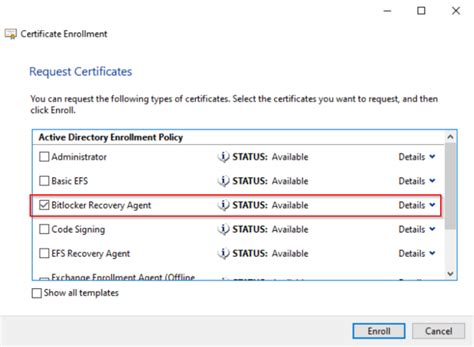 Bitlocker Certificate Dra Rezabeu