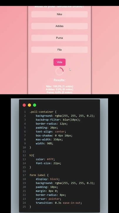 Creating A Poll Using Htmlcss And Javascript Htmlcss Coding