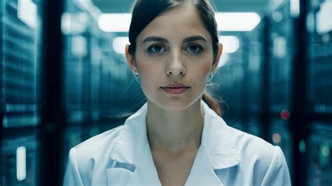 Woman It Specialist Engineer System Administrator Server Room Backend
