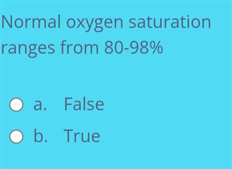 Normal Oxygen Saturation Ranges From 80 98 Studyx