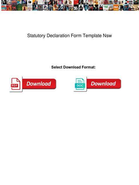 Fillable Online Statutory Declaration Form Template Nsw Statutory Declaration Form Template Nsw