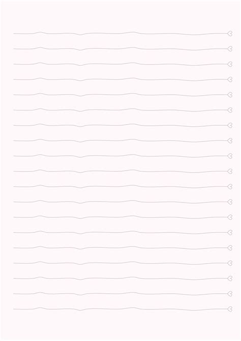 Notebook Lines Template With Hearts Pattern On Light Pink Background 28538066 Vector Art At