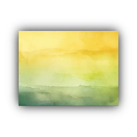 Cuadro Pop Art Acuarela Fondo Amarillo Y Verde En Lienzo Decocuadros