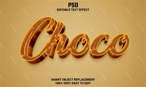 Choco Text Effect Photoshop Premium Psd File
