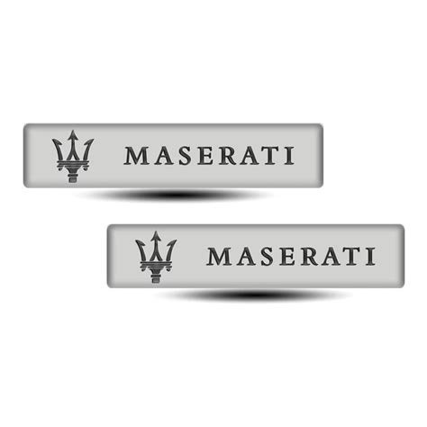 Self Adhesive Maserati Silicone Logo Stickers 2 Piece Set Premium