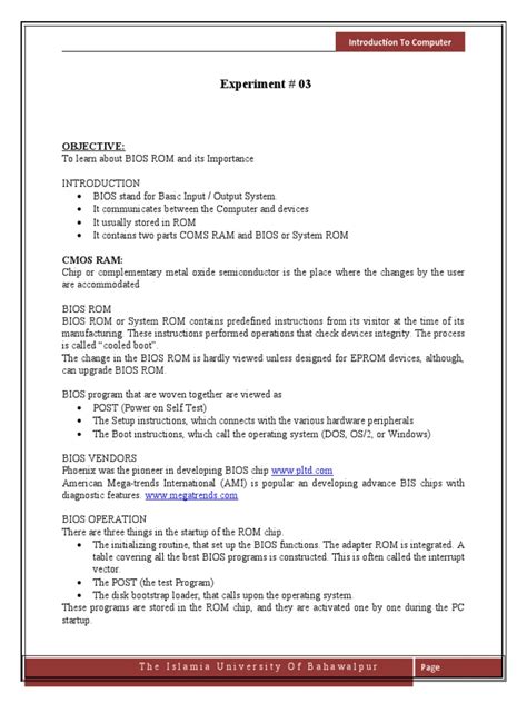 experiment 03 objective pdf bios booting