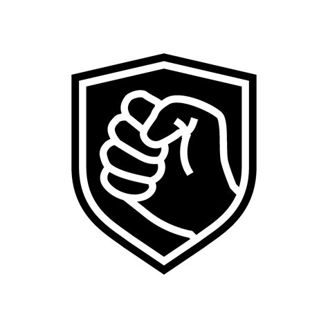 Durability Strong Label Product Caution Glyph Icon Illustration