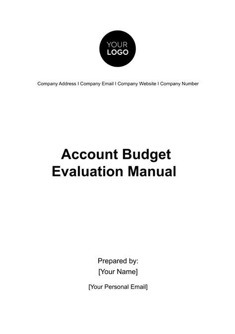Free Account Budget Evaluation Manual Template To Edit Online