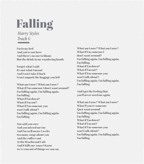 Harry Styles Falling Lyrics Style Lyrics Harry Styles Harry Styles