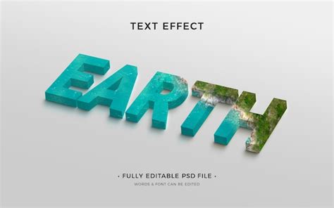 Earth Text Effect Psd 8000 High Quality Free Psd Templates For Download