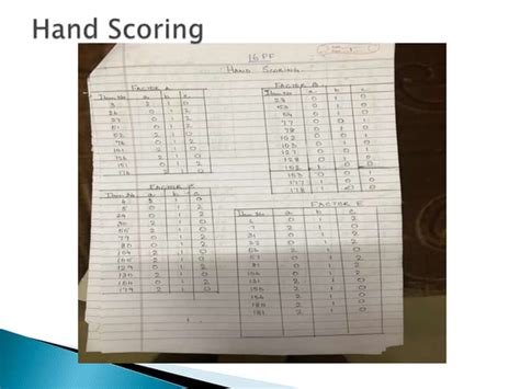 Scoring 16pf2020 05 18scoring 16pf Pptx